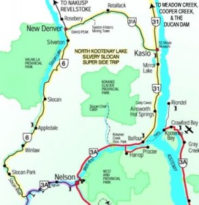 Slocan Lake, BC | Slocan Valley Map | North Kootenay Lake